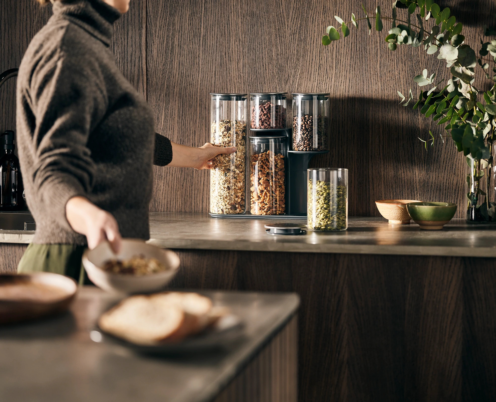 Joseph Joseph Podium Set di 5 contenitori di vetro con stand ...