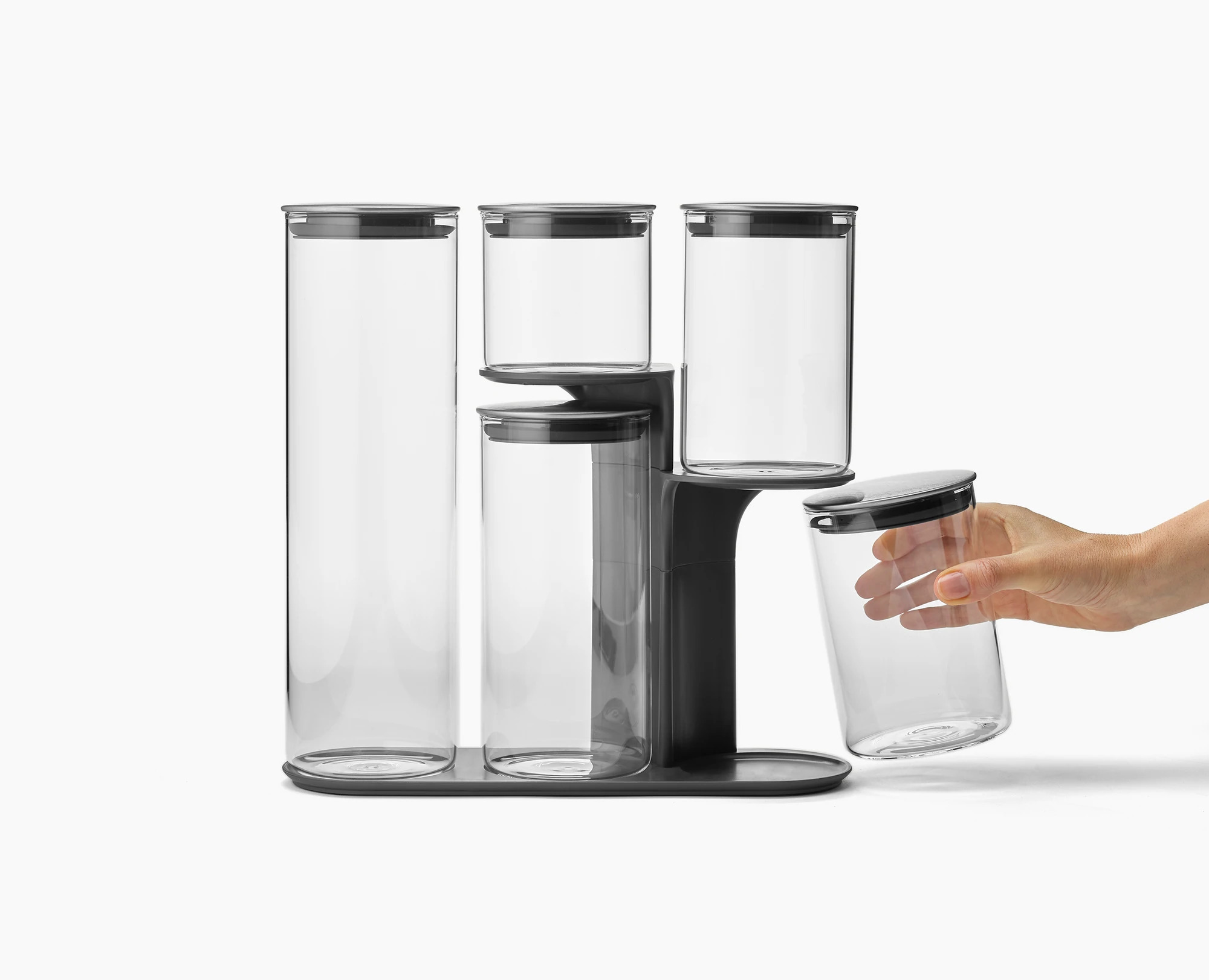 Joseph Joseph Podium Set di 5 contenitori di vetro con stand ...